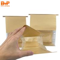 China Customized Printed Side Gusset Type Seal Packaging Bag Flat Bottom Bags Toast Bread Bag With Clear Window for sale