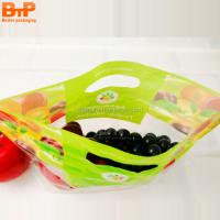 China Custom Printed Fresh Food Orange Fruit Packaging Bag Supermarket Fruit Plastic Bag with Zipper Custom Printed Cheap Price for sale
