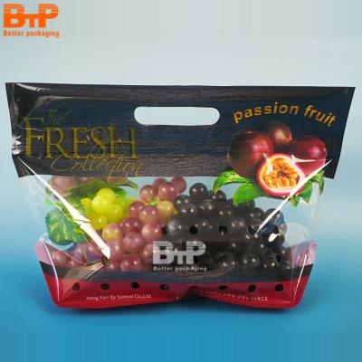 China Promotion Custom Transparent OPP/CPP Cherry Tomato Grape Fruit Vegetable Plastic Packaging Bags with Zipper for sale