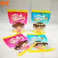 China Food Grade Custom Printed Pouch Three Side Sealed Mylar Plastic Packaging Bags for Lollipop Candy Bar Sugar Mashmallow 3.5g 50g 100g for sale