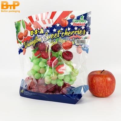 China BOPP Anti Fog Plastic Packaging Bags Pouches Transparent With Custom Printing Logo for Fresh Fruit Vegetables Lettuce Salad for sale