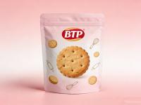 China Custom Printed Food Grade Heat Seal Cookie Stand up Pouch with Resealable Zipper and Clear Window for Baked Snacks for sale