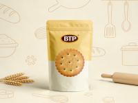China Custom Printed Food Grade Heat Seal Cookie Stand up Pouch with Resealable Zipper and Clear Window for Baked Snacks for sale