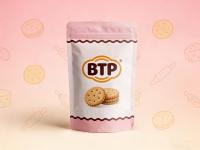 China Custom Printed Food Grade Heat Seal Cookie Stand up Pouch with Resealable Zipper and Clear Window for Baked Snacks for sale