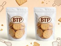 China Custom Printed Food Grade Heat Seal Cookie Stand up Pouch with Resealable Zipper and Clear Window for Baked Snacks for sale