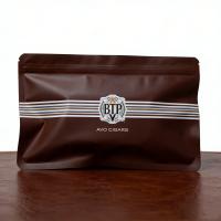 China Custom Printed Heat Seal Food Grade Cigar Packaging Pouch Moisture Proof Resealable Three Side Sealed Bag for Premium Cigars for sale