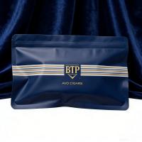 China Custom Printed Heat Seal Food Grade Cigar Packaging Pouch Moisture Proof Resealable Three Side Sealed Bag for Premium Cigars for sale