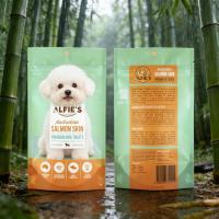 China Custom Heat Seal Printed Pet Treat Pouch Food Grade High Barrier Resealable Stand up Bag with Clear Window for Dog Treats for sale