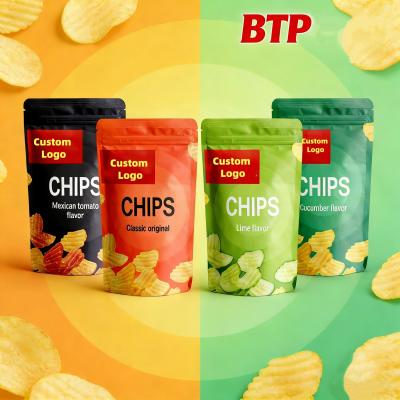 China Custom Full Color Printed Stand up Pouch PE Material High for Moisture Proof Resealable Zipper Food Grade Snack Packaging for sale