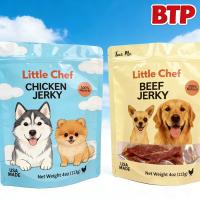 China Custom Heat Seal PE Stand up Pouch Food Grade High for Resealable Zipper Bag for Dog Jerky Supermarket Use for sale