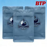 China Custom Printed  Stand up Coffee Pouch with Resealable Zipper Top for Artisanal Coffee Retail Packaging Plastic Bags Custom Logo for sale