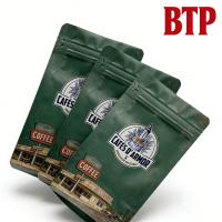 China Custom Printed  Stand up Coffee Pouch with Resealable Zipper Top for Artisanal Coffee Retail Packaging Plastic Bags Custom Logo for sale