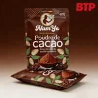 China High for Stand up Resealable Pouch with Zipper Top PE Plastic Custom Logo for Cocoa & Coffee Powder Packaging for sale
