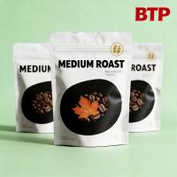 China Custom Printed Food Grade Heat Seal Stand up Pouch with Degassing Valve and Resealable Zipper Matte Finish Coffee Packaging for sale