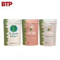 China Custom Premium Eco-friendly Matcha Stand up Pouch Food Grade Heat Seal Resealable Airtight for Organic Japanese Tea Packaging for sale