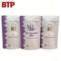 China Custom Premium Eco-friendly Matcha Stand up Pouch Food Grade Heat Seal Resealable Airtight for Organic Japanese Tea Packaging for sale