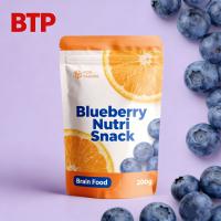 China MOQ 100pcs Snack Stand up Pouch Food Grade Resealable Zipper Bag Smell Proof Custom Logo for Vitamin-Rich Fruit Snack Packaging for sale