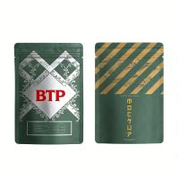 China Luxury Dark Green Matte Stand up Pouch with Gold Foil Print Heat Resistant Zipper Top Disposable for Tea & Coffee Packaging for sale