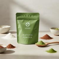 China Food Grade Stand up Lightproof Oxygen for Pouch with Zipper Top and PE Material Custom Logo Print for Tea & Matcha Storage for sale