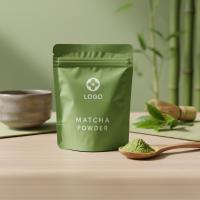 China Food Grade Stand up Lightproof Oxygen for Pouch with Zipper Top and PE Material Custom Logo Print for Tea & Matcha Storage for sale