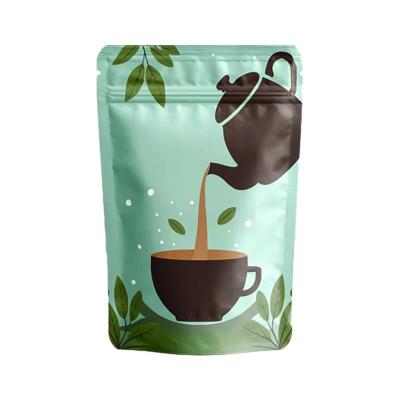 China Durable Food Grade PE Moisture Proof Airtight Pouches Luxury Print Resealable Zipper Stand Bags Organic Tea Storage Freshness for sale