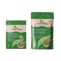 China Custom Printed Moisture Proof Stand up Resealable PE Plastic Pouches Zipper Top Custom Logo for Organic Moringa Powder Packaging for sale