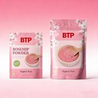 China Custom Printed Moisture Proof Stand up Resealable PE Plastic Pouches Zipper Top Custom Logo for Organic Moringa Powder Packaging for sale