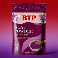 China Custom Printed Moisture Proof Stand up Resealable PE Plastic Pouches Zipper Top Custom Logo for Organic Moringa Powder Packaging for sale