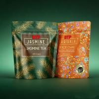 China Custom Printed Matte Eco-Friendly PE Stand-Up Zipper Pouch Reusable Durable  Tea Food Milk Salad Pet Food Jelly Sushi for sale
