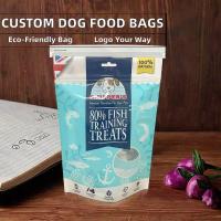 China Custom Printed Food Grade PE Stand up Resealable Pouches Moisture Proof Hang Hole Digital Printing for Natural Fish Dog Treats for sale
