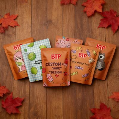 China Custom MOQ 100pcs Free Sample Food-Grade Sealable Moisture-Proof Resealable Plastic Zipper Bags for Snacks for sale