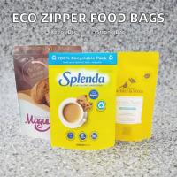 China MOQ 100pcs Custom Moisture Proof Printed Resealable Plastic Zipper bags for Sugar Coffee Cakes Baby Food Cooked Food Powder Packaging for sale
