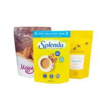 China MOQ 100pcs Custom Moisture Proof Printed Resealable Plastic Zipper bags for Sugar Coffee Cakes Baby Food Cooked Food Powder Packaging for sale