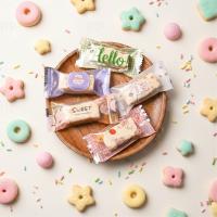 China MOQ 100pcs Custom Food Grade Plastic 3 Side Seal Free Sample Hot Seal Disposable Packaging for Handmade Candy Nougat Biscuit for sale