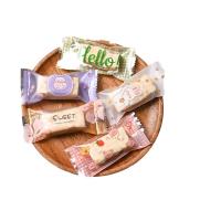 China MOQ 100pcs Custom Food Grade Plastic 3 Side Seal Free Sample Hot Seal Disposable Packaging for Handmade Candy Nougat Biscuit for sale