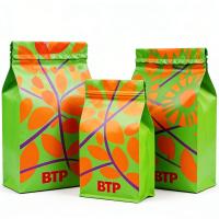 China Customized Leak Proof Food Grade Square Bottom Tea Coffee Beans Packaging Pouch Bags PET/VMPET/PE Heat Seal Resealable Aluminum for sale