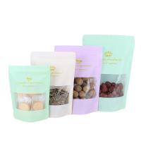 China 100 Pcs Cookie Packaging Bags With Window  ,Resealable Food-grade Bags Stand-up Pouch With Zipper For Cookies,Party Treats for sale