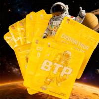 China Customized 1000pcs Low MOQ Moisture Proof Mylar Bags for Baby Food Chewing Gum Pizza Stand Pouch 0.1mm Thick Zipper Top Custom for sale