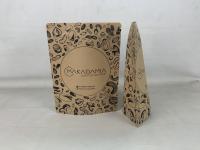 China Packaging 100pcs Decorative Stand-up Paper Gift Bags Black Pattern on Brown Kraft Bags for Sales Treats Parties Cookies Gifts for sale