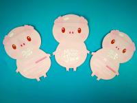 China Adorable Pig Shape Party Wedding Candy Treat Bags with Handle Recyclable Plastic Zipper Top Customized Snacks Pouch for sale