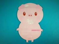 China Adorable Pig Shape Party Wedding Candy Treat Bags with Handle Recyclable Plastic Zipper Top Customized Snacks Pouch for sale