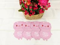 China Adorable Pig Shape Party Wedding Candy Treat Bags with Handle Recyclable Plastic Zipper Top Customized Snacks Pouch for sale
