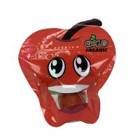 China Apple Shaped Pouch with Zipper Clear Plastic Display Storage Bag for Gifts, Party Favors   Reusable Showcases Small Items for sale