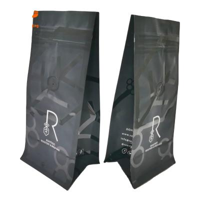 China Custom Printed Matt Mylar Bags Stand up Pouch Packaging Coffee Pouches Moisture Proof Reusable Flat Bottom Food Packaging Bags for sale