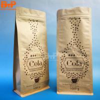 China 1KG Custom Heat Seal Aluminum Foil Lined Kraft Paper Side Gusset Coffee Bean Packaging Bag with Aroma Valve and Zipper China Fac for sale