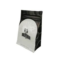 China Custom Printed Coffee Plastic Bag 250g 500g 1000g Square Flat Bottom Pouch Coffee Bean Food Packaging Bags with Valve for sale