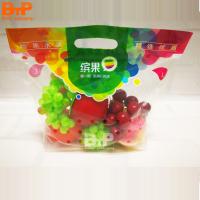China Grape Protection Packaging Bag Manufacturer Directly Sale BPA Free Perforated Plastic Fruit Food Package Stand up Pouch LDPE for sale