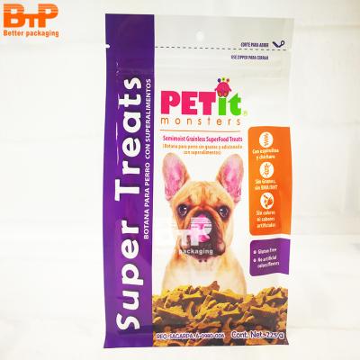 China Custom-printed MOQ100pcs Moisture-proof Pet Food Flat Bottom Packaging Bags with Zipper Food-grade Food Packaging Bags for sale