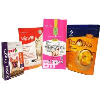 China Custom 1.5kg 2.5kg 5kg Resealable Flat Bottom Packing Pouch Pet Cat Feed Dog Food Plastic Packaging Bag for sale