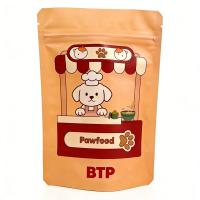 China Custom Printed Food-Grade Cute Pet-Themed Moistureproof Resealable Stand-Up Zipper Snack Pouches for sale